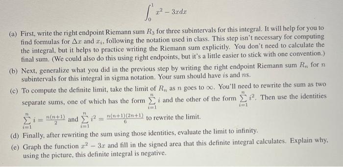 Solved Computing Riemann sums and evaluating limits at | Chegg.com
