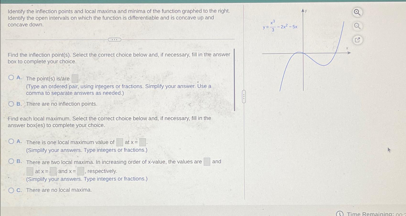 Solved Identify the inflection points and local maxima and | Chegg.com