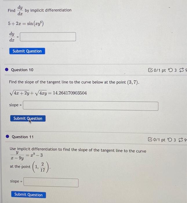 Solved Find dxdy by implicit differentiation | Chegg.com