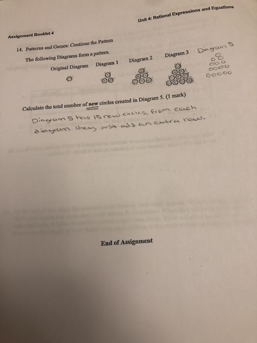 Unit 4: Rational Expressions and Equations Assignment | Chegg.com