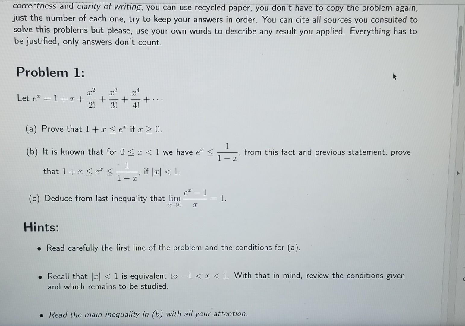 Solved correctness and clarity of writing, you can use | Chegg.com