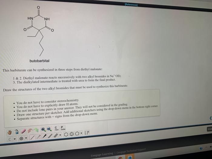 Solved HN NH butobarbital This barbitu can be synthesized in | Chegg.com