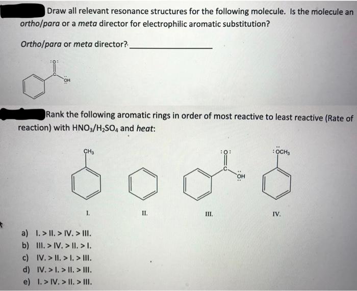 Solved Draw all relevant resonance structures for the | Chegg.com
