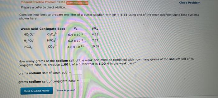 Solved Prepare a buffer by direct addition. Consider how | Chegg.com