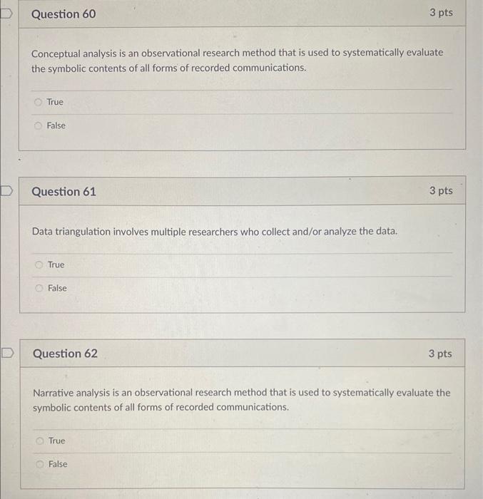 Solved Conceptual analysis is an observational research | Chegg.com