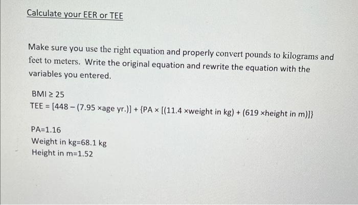 Solved hello, can someone please help me to calculate the | Chegg.com