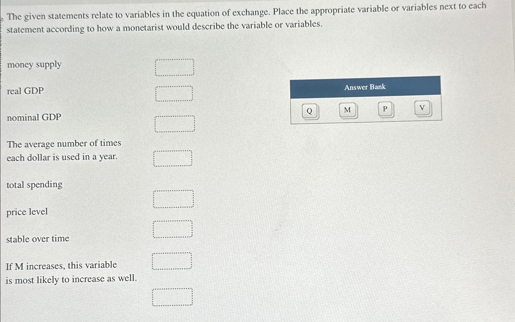 Solved The given statements relate to variables in the | Chegg.com