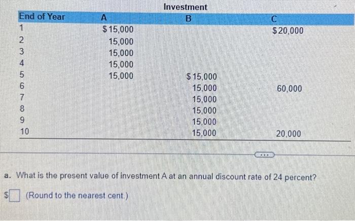 Solved PLEASE HELP!You are given three investment | Chegg.com