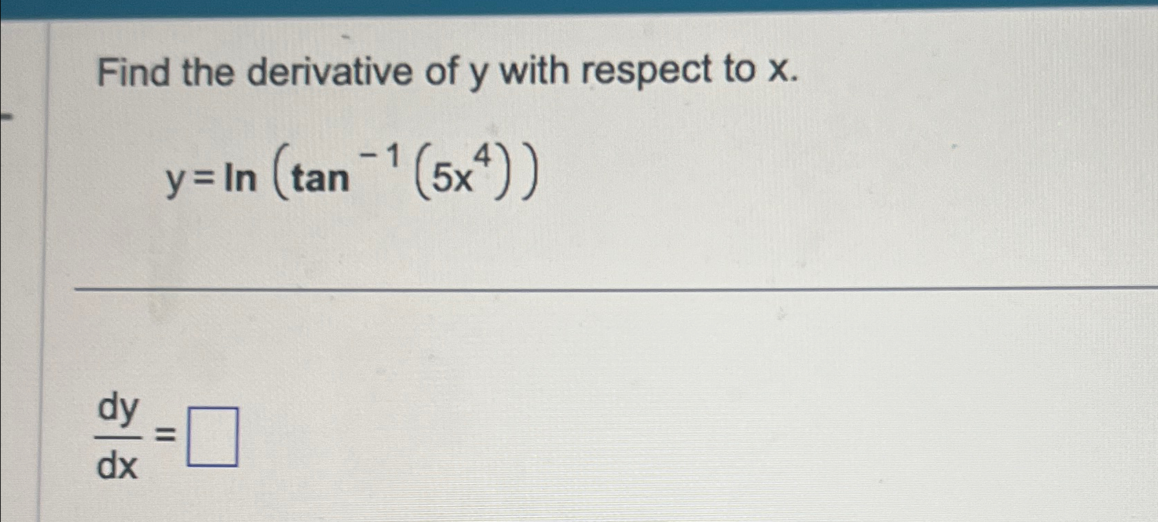 Solved Find the derivative of y ﻿with respect to | Chegg.com