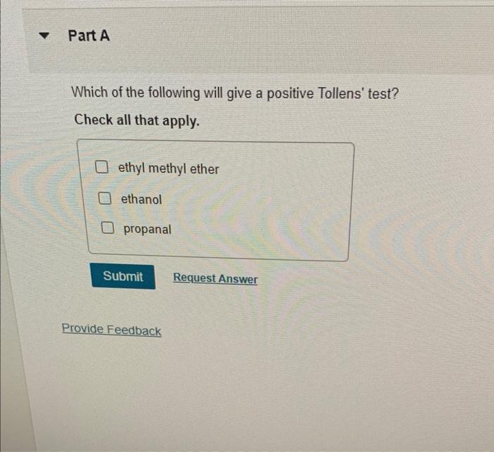 Solved Which of the following will give a positive Tollens' | Chegg.com