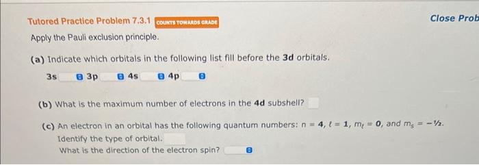 Solved Tutored Practice Problem 7.3.1 Close Pro Apply the | Chegg.com