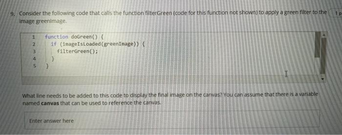 1e 9. Consider the following code that calls the | Chegg.com