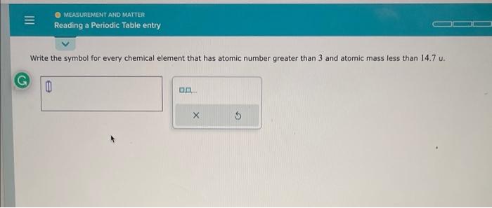 Solved Write The Symbol For Every Chemical Element That Has
