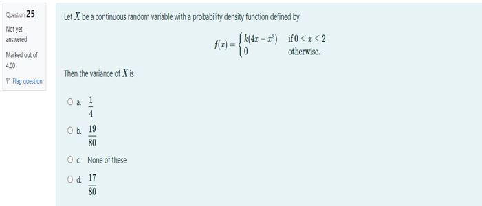 Solved Let X be continous random variable with probability | Chegg.com