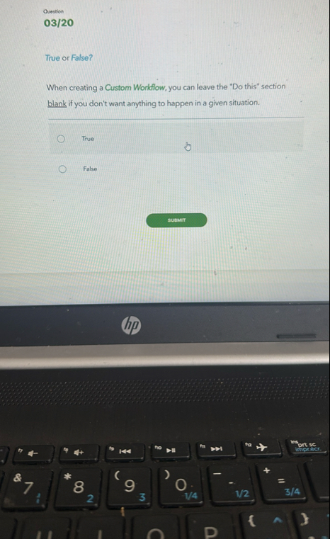 Solved Question0320True or False?When creating a Custom | Chegg.com