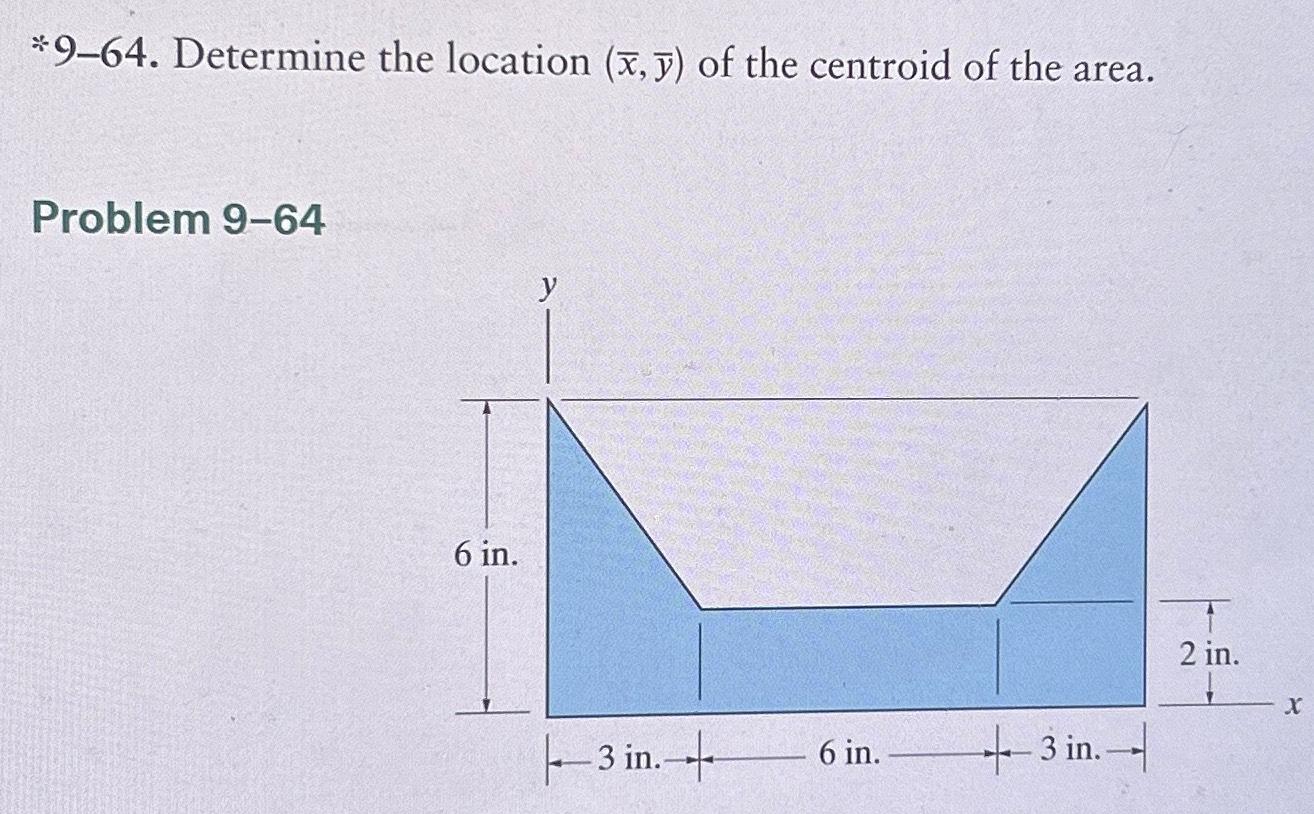 Solved **9-64. ﻿Determine the location (x‾,bar (y)) ﻿of the | Chegg.com