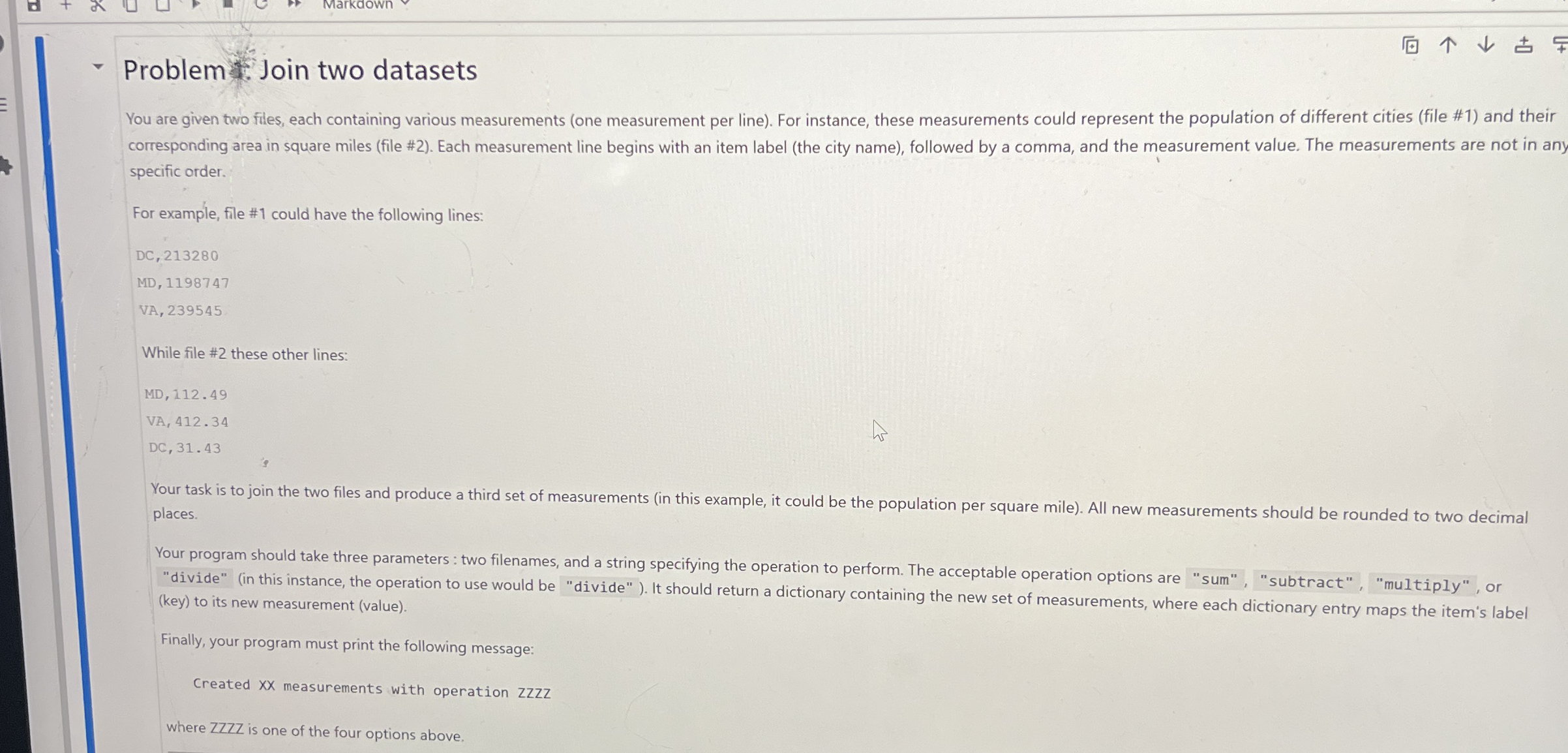 Solved MarkdownProblem : Join two datasetsYou are given two | Chegg.com