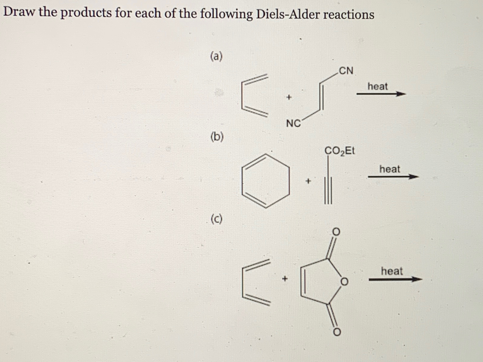 Solved Draw the products for each of the following | Chegg.com
