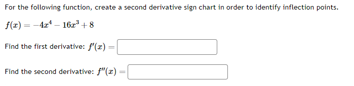 Solved For the following function, create a second | Chegg.com