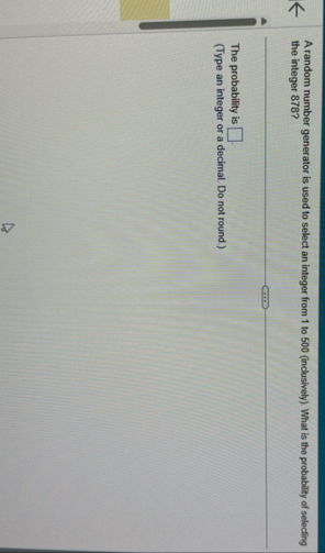 Solved A random number generator is used to select an | Chegg.com