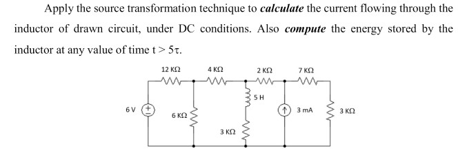 Solved Apply the source transformation technique to | Chegg.com