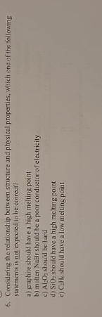 Solved Considering the relationship between structure and | Chegg.com