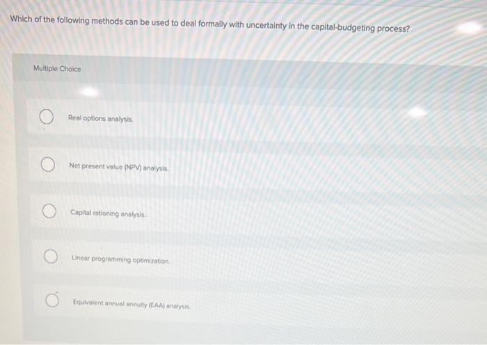 Solved Which of the following methods can be used to deal | Chegg.com