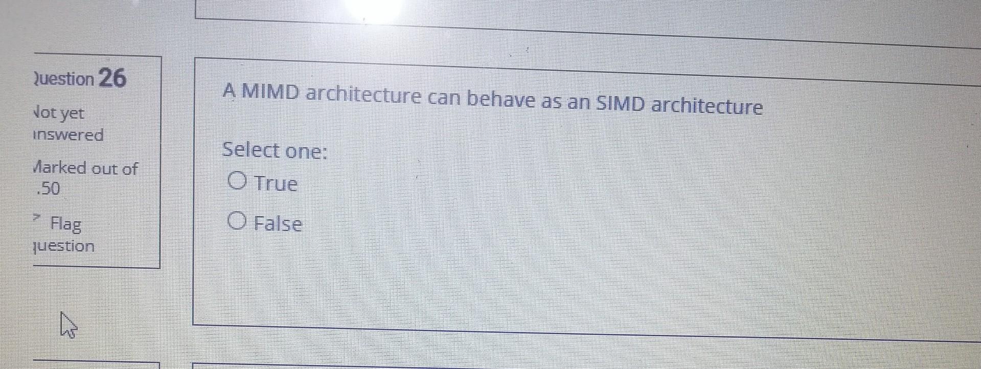 Solved SIMT and SIMD refer to the same architecture Select | Chegg.com