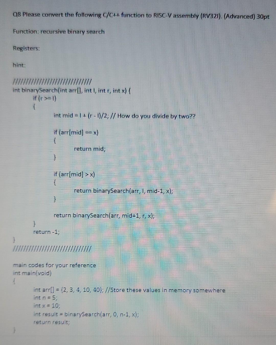 Solved og Please convert the following C/Cu function to | Chegg.com