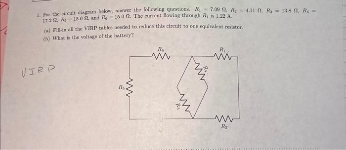 Solved VIRP table is that stands for volatage , current , | Chegg.com