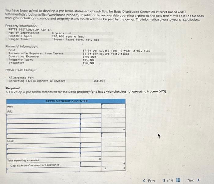 Solved You have been asked to develop a pro forma statement | Chegg.com