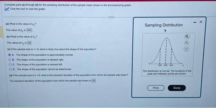 Solved Complete parts (a) through (d) for the sampling | Chegg.com