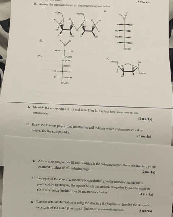 Solved (5 Marks) B. Answer the questions based on the | Chegg.com