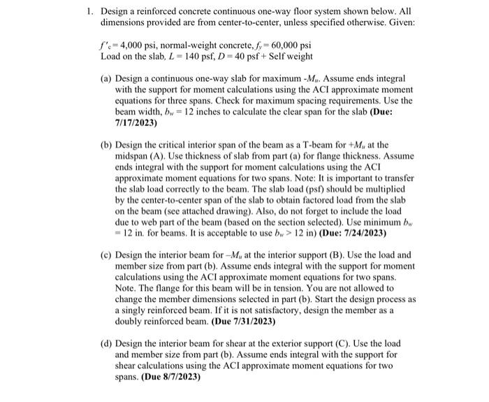Solved dimensions provided are from center-to-center, unless | Chegg.com