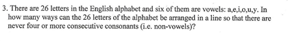 Solved There are 26 letters in the English alphabet and six | Chegg.com