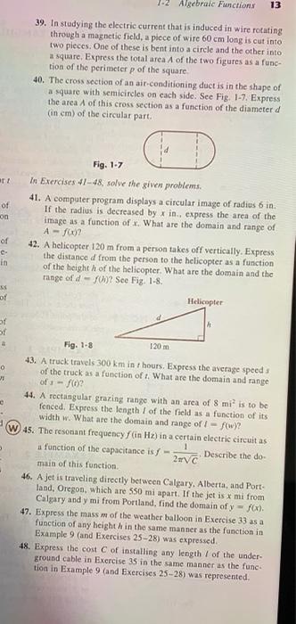 Solved Exercises 1-2, page 12, problems: 29. 32. 40. 43. In | Chegg.com