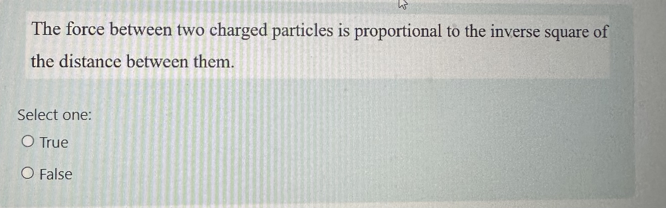 Solved The force between two charged particles is | Chegg.com