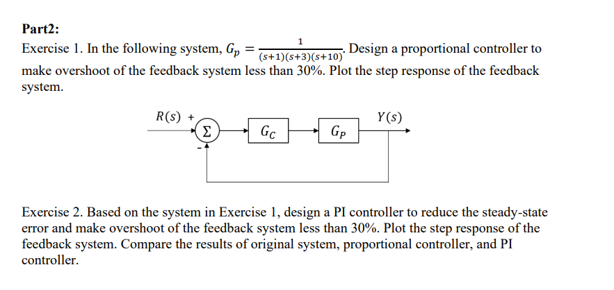 Solved Part2:Exercise 1. ﻿In the following system, | Chegg.com