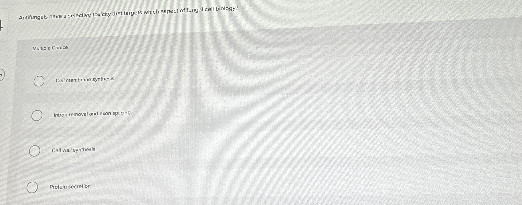 Solved Antifungals have a selective toxicity that targets | Chegg.com