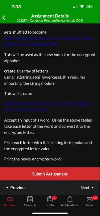 Solved Assignment Details 2022FA - Computer Program | Chegg.com