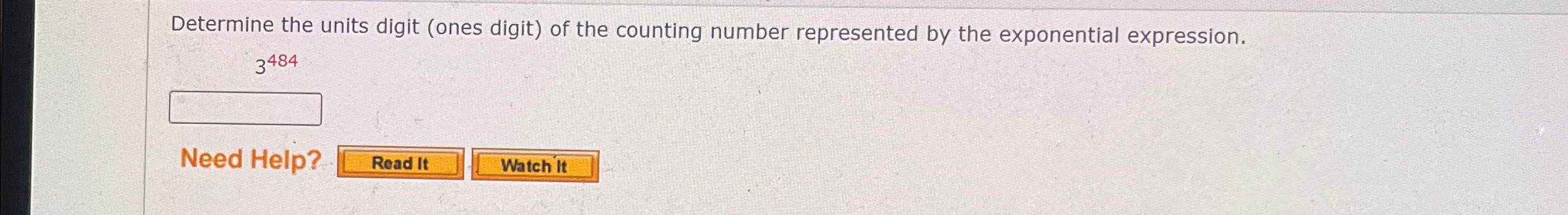 Solved Determine the units digit (ones digit) ﻿of the | Chegg.com