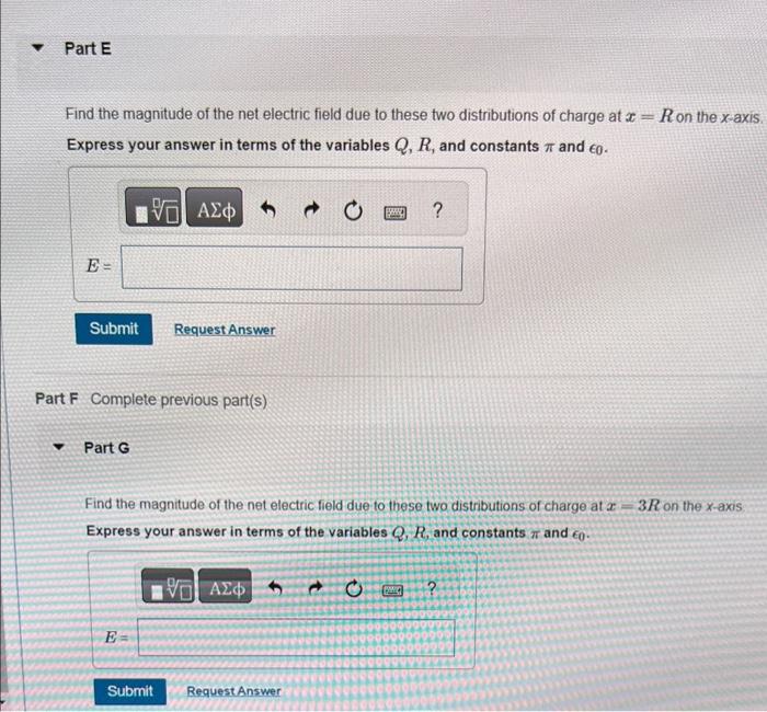 Solved Positive charge Q is distributed uniformly over each | Chegg.com