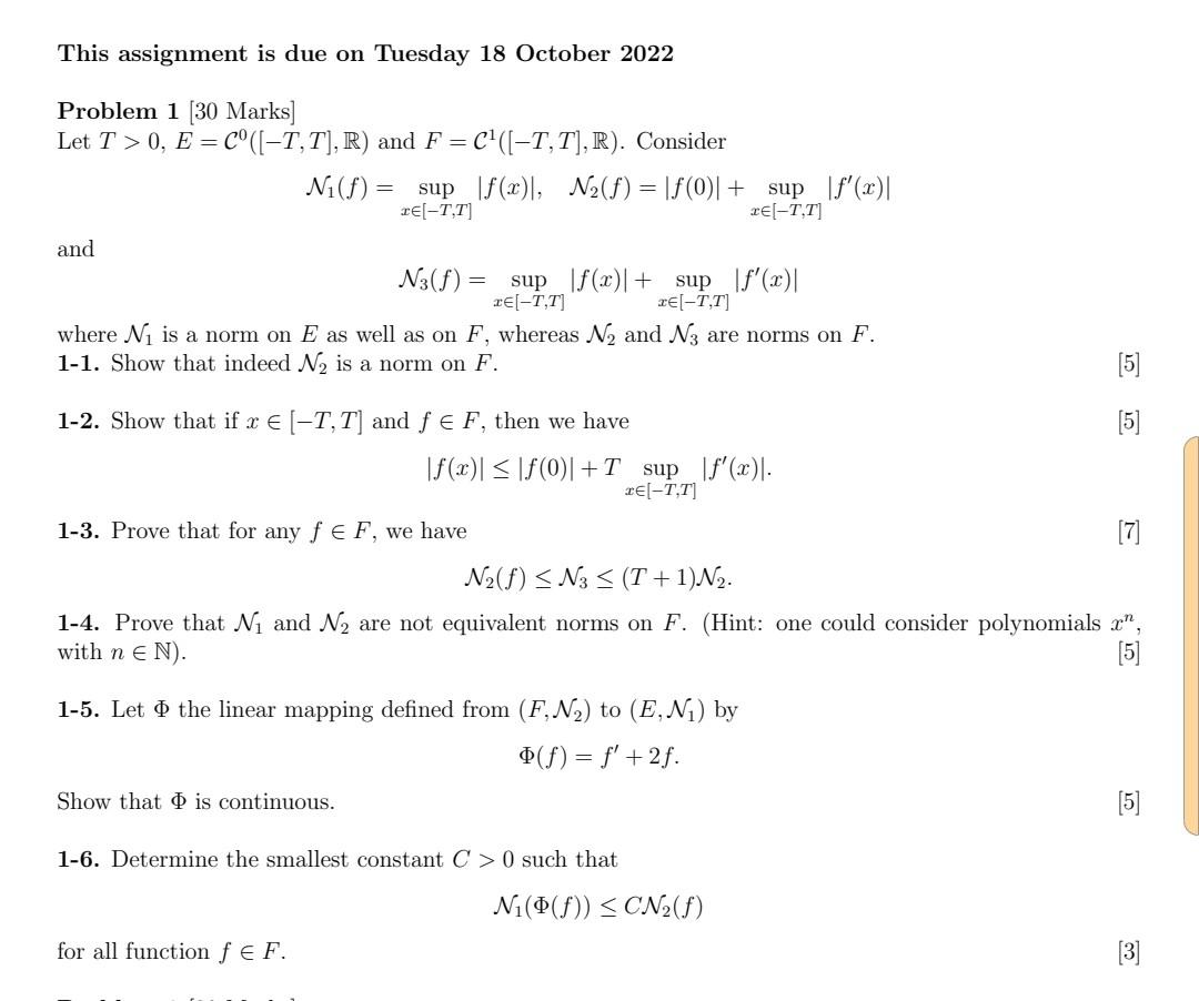 Solved 1-5. Let Φ the linear mapping defined from (F,N2) to | Chegg.com