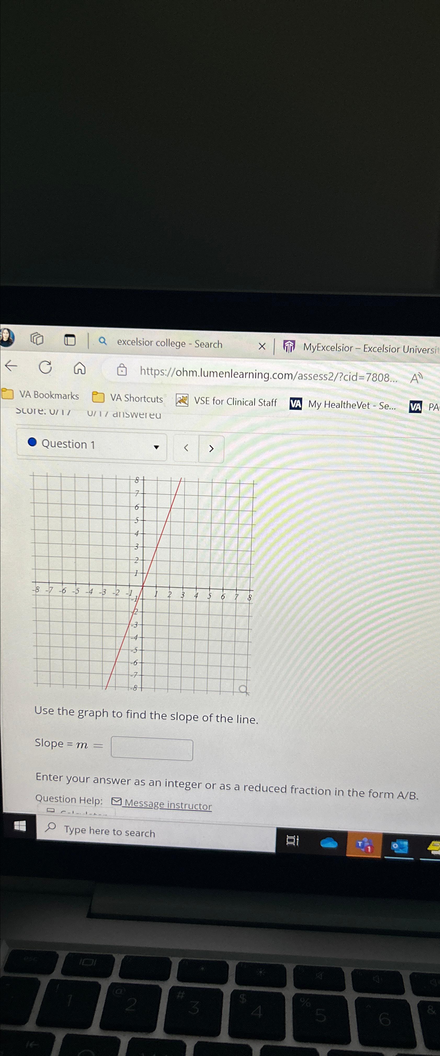 Solved Question 1Use the graph to find the slope of the | Chegg.com
