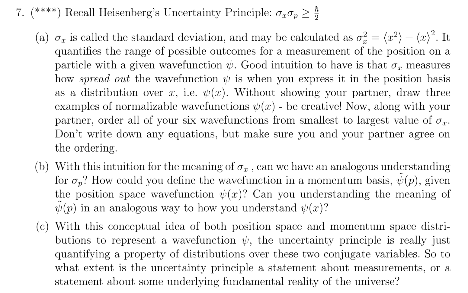 Solved (********) ﻿Recall Heisenberg's Uncertainty | Chegg.com