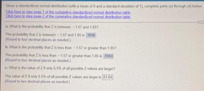 Solved d. What is the probability that Z is less than 1.51 | Chegg.com