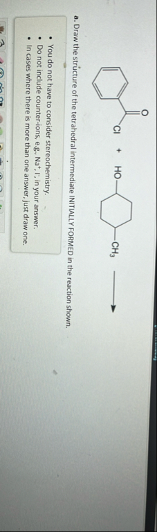 Solved a. ﻿Draw the structure of the tetrahedral | Chegg.com