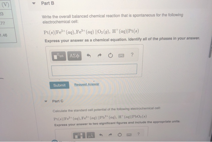 Solved Review Constants Part A Consider the half-reactions | Chegg.com