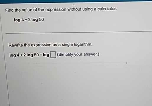 Solved Find the value of the expression without using a | Chegg.com