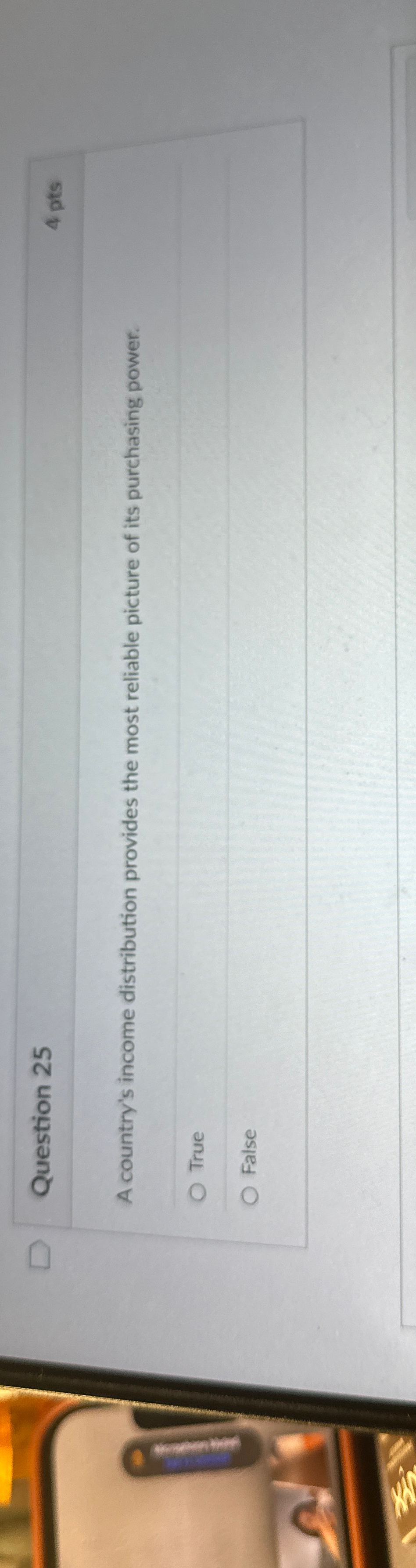 Solved Question 254 ﻿ptsA country's income distribution | Chegg.com